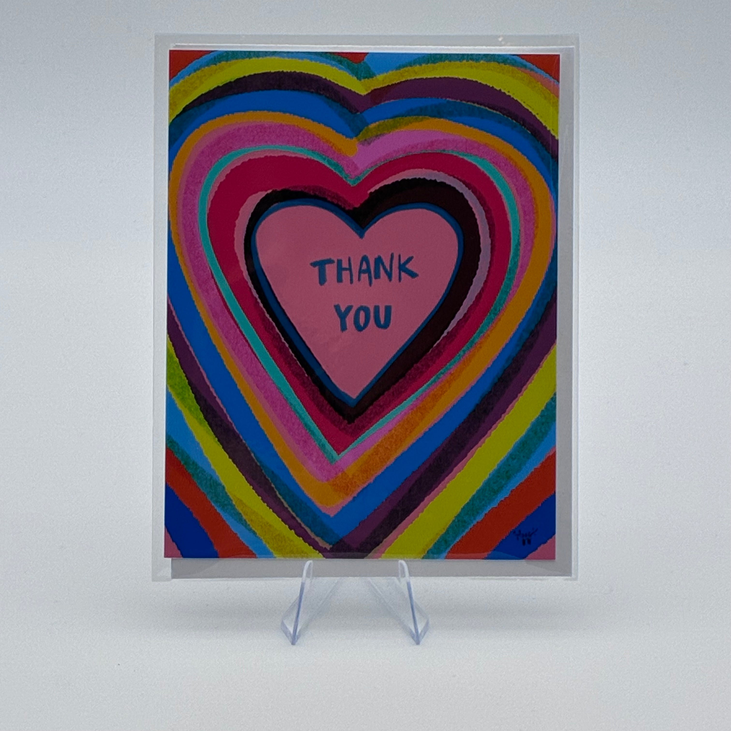 Multicolor Heart "Thank you" Card – Tacoma Art Museum Store